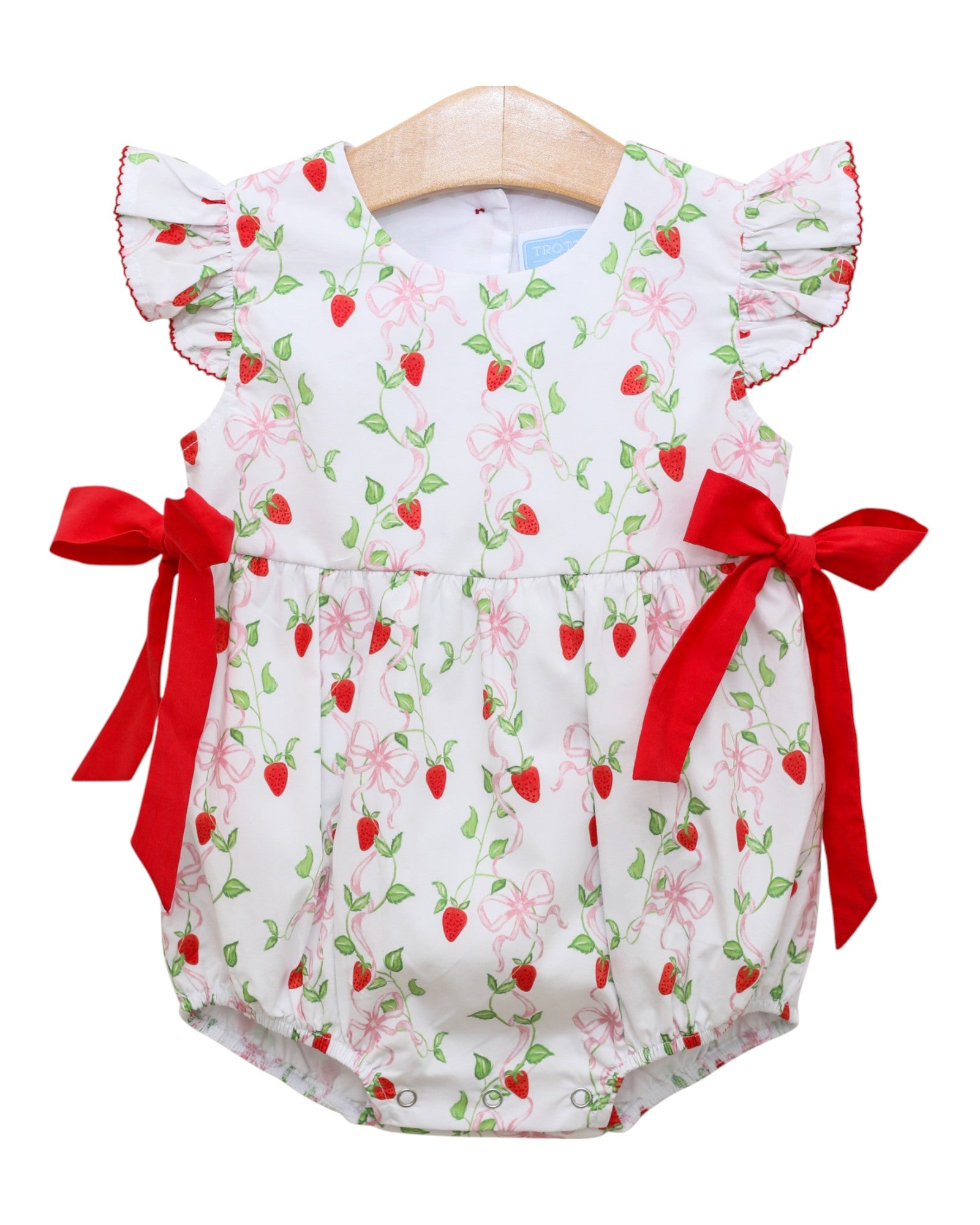 Pick of the Patch Strawberry Bows Red Girls Bubble – ShopThatStore.com