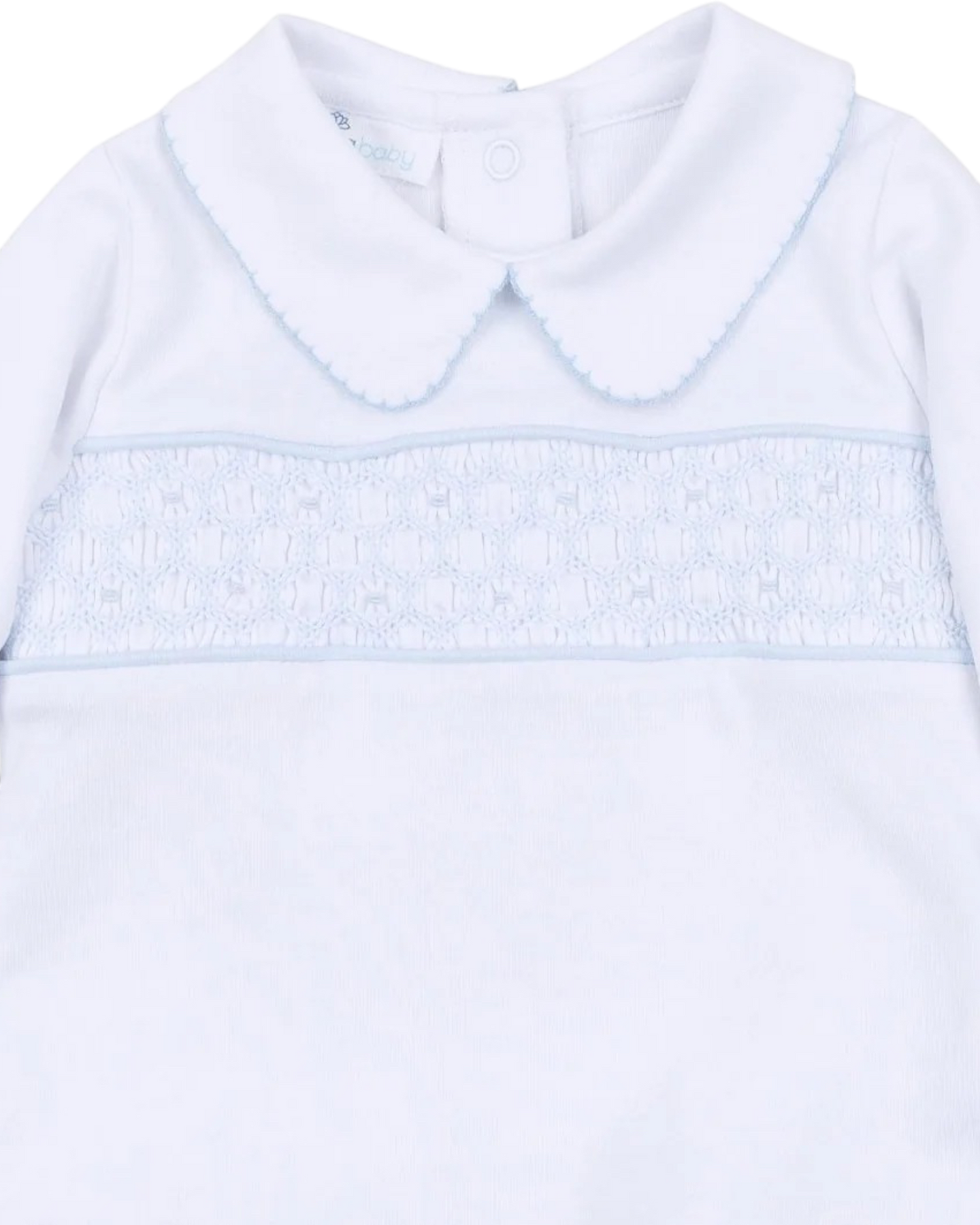 Walker's Classics Smocked Long Sleeve Boys Diaper Cover Set - Light Bl ...